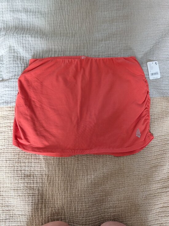 Free People | Skirts | Nwt Free People Hot Shot Micro Skort Ruby Red ...
